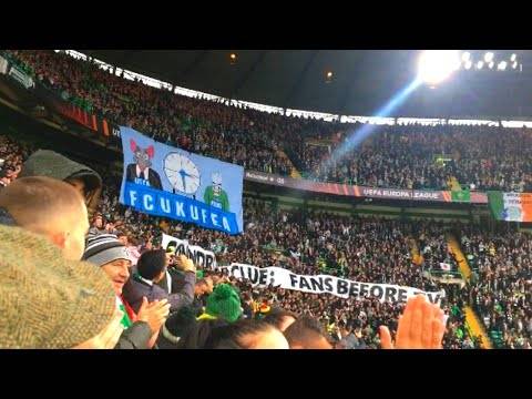 Celtic ULTRAS GREEN BRIGADE banner to UEFA! | Celtic 2-0 Ferencvaros ...