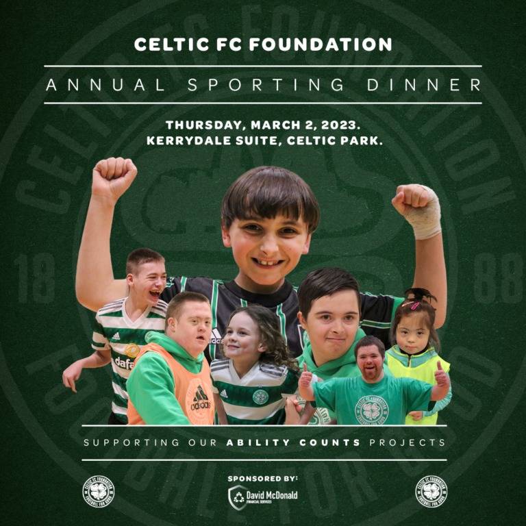 Annual Sporting Dinner Sold Out Once Again - 7 Feb, Celtic FC Foundation