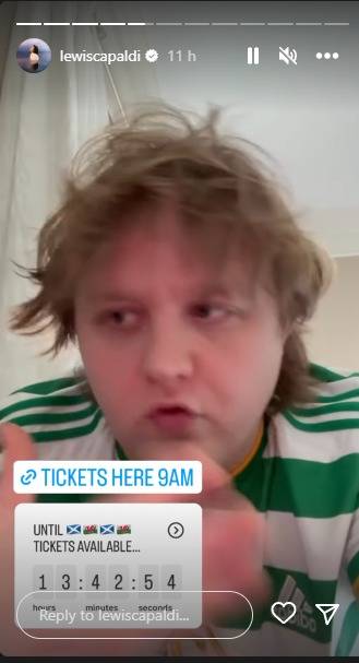 We Never Stop- Lewis Capaldi’s on stage tribute to Ange Postecoglou ...