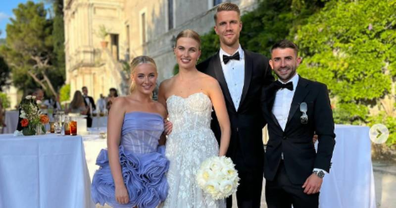 Inside ex-Celtic star Kris Ajer’s dreamy wedding as Greg Taylor joins ...