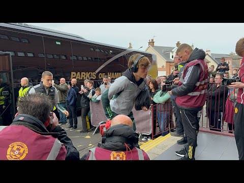 Celtic Team Bus Arriving Before the Motherwell V Celtic Game ...